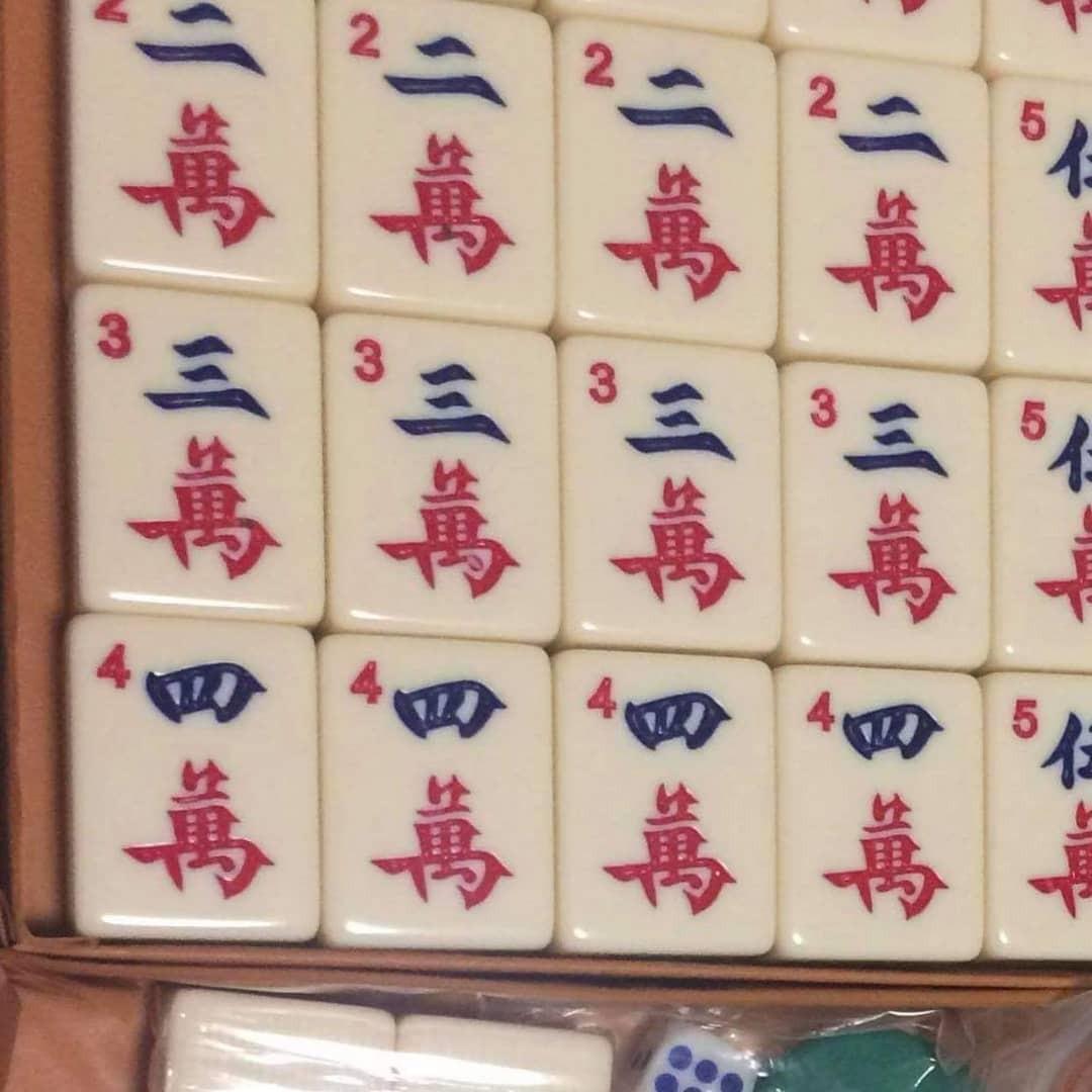 Ivory Color with Numbers and Letters Mahjong Set, Hobbies & Toys, Toys ...