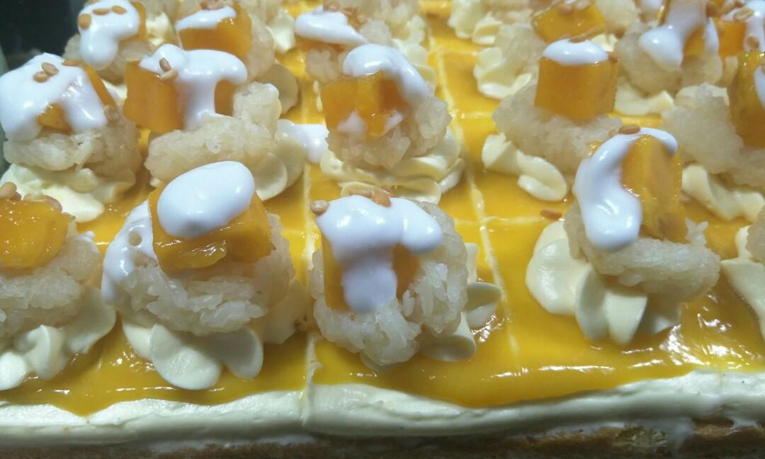 Mango Sticky Rice Cake, Food & Drinks, Homemade Bakes on Carousell