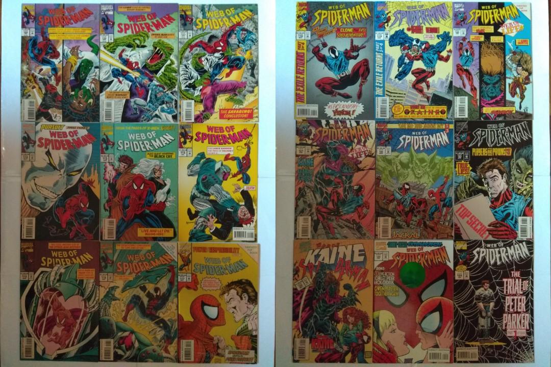 Marvel Web Of Spider-Man Vol 1 Issues 1 To 129 Full Complete Set ...