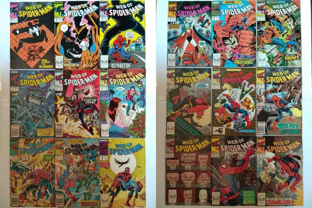 Marvel Web Of Spider-Man Vol 1 Issues 1 To 129 Full Complete Set ...