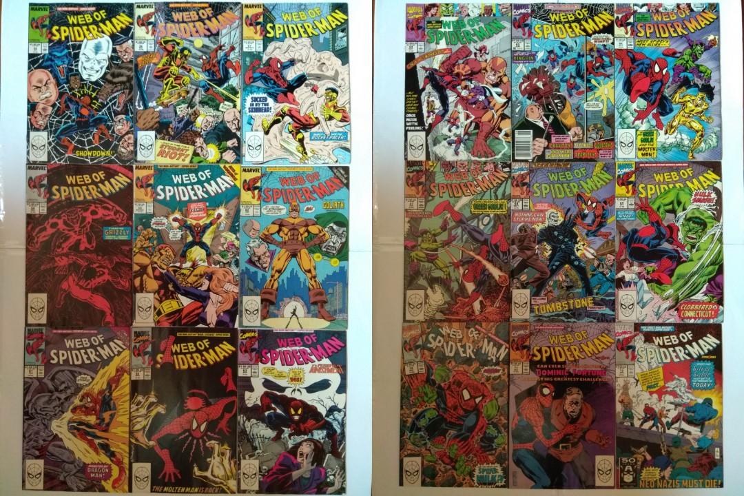 Marvel Web Of Spider-Man Vol 1 Issues 1 To 129 Full Complete Set ...