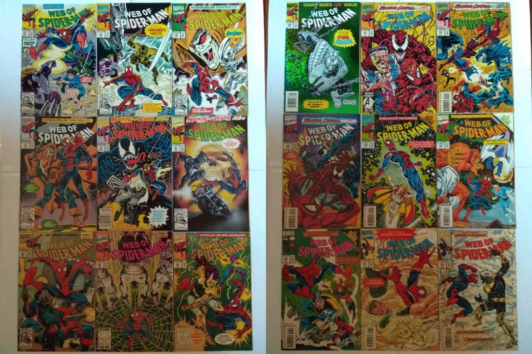 Marvel Web Of Spider-Man Vol 1 Issues 1 To 129 Full Complete Set ...