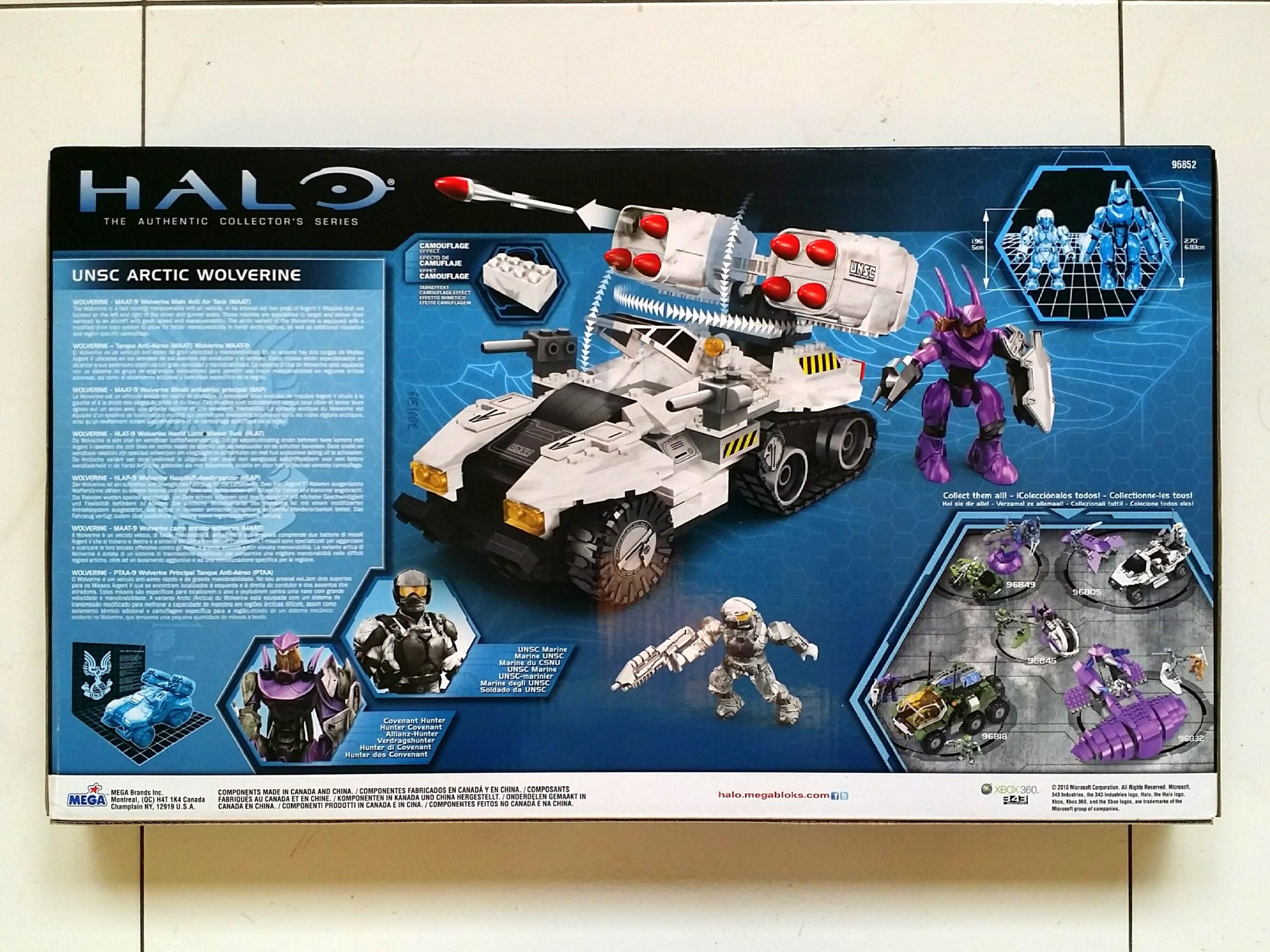 WH-B3 Mega Bloks Halo #96852 UNSC Arctic Wolverine (Arctic Camouflage ...