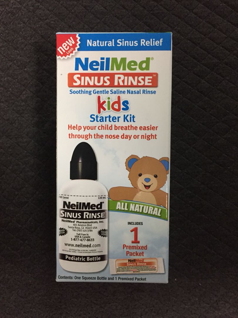 NeilMed Sinus Rinse Kids Starter Kit, Health & Nutrition, Health ...