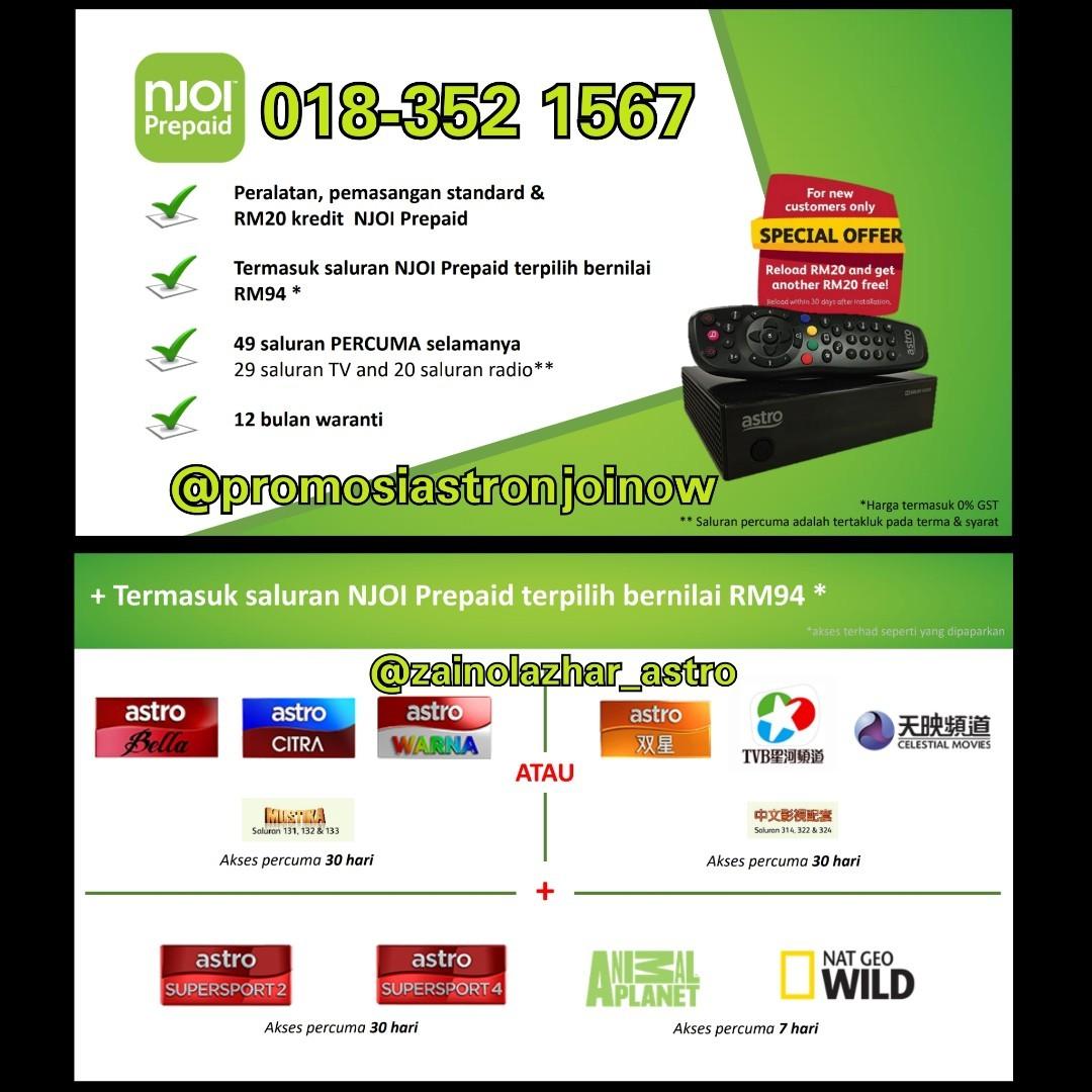 PEMASANGAN ASTRO NJOI, TV & Home Appliances, TV & Entertainment, TV ...