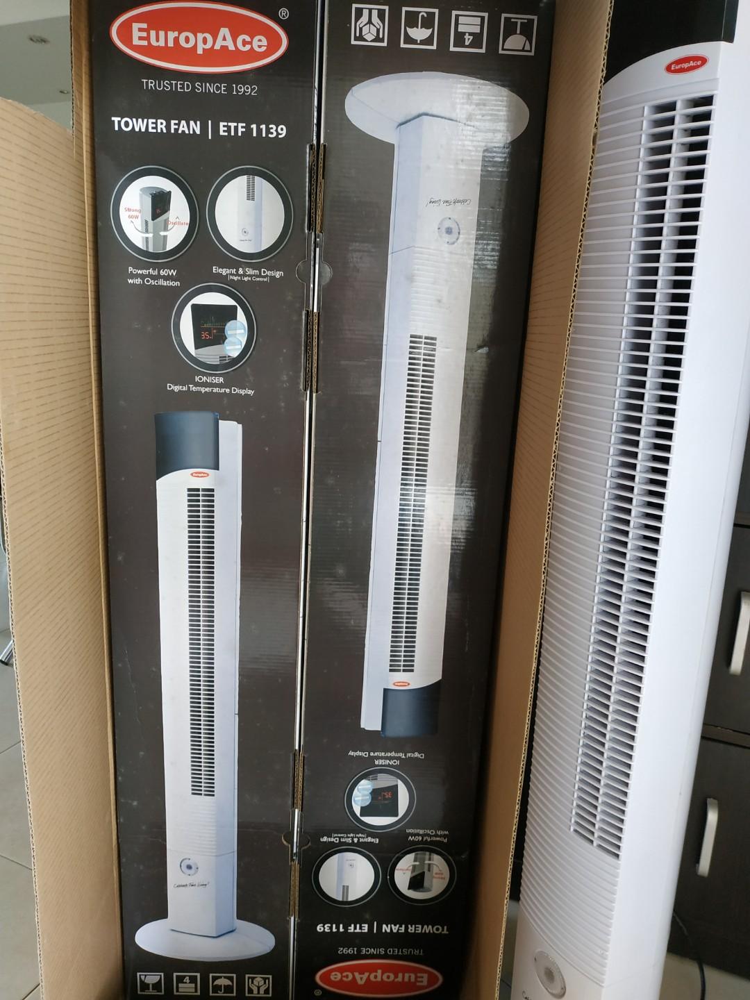 Europace Brand New Tower Fan!, Furniture & Home Living, Lighting & Fans ...