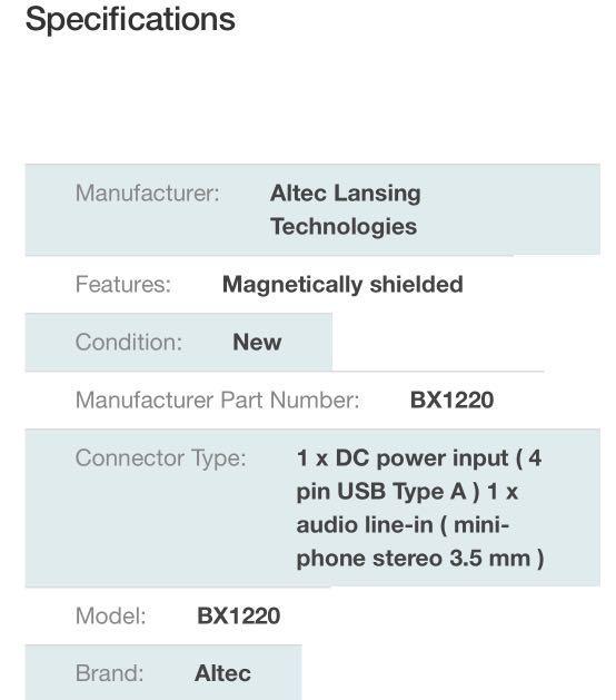 Altec Lansing BXR1220 speaker, Audio, Soundbars, Speakers & Amplifiers ...