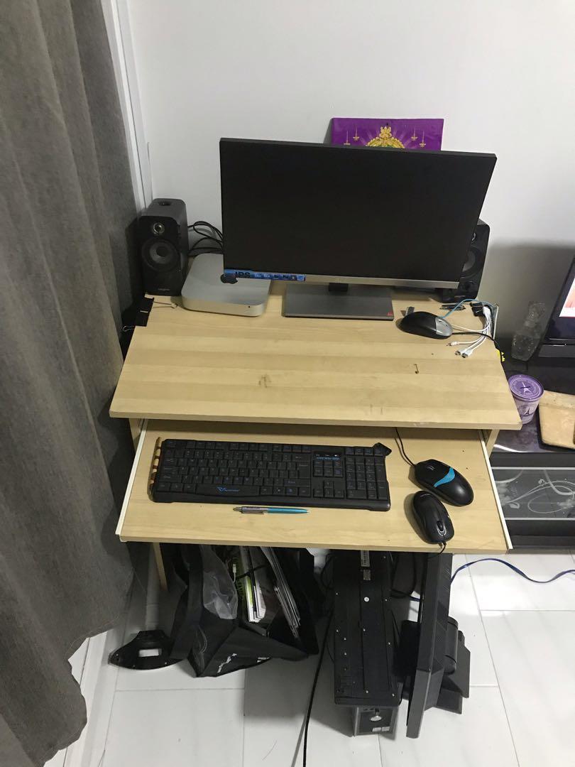 Computer Table with keyboard drawers, Furniture & Home Living ...