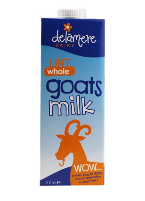 Delamere UHT Whole Goats Milk (1L), Health & Nutrition, Health ...