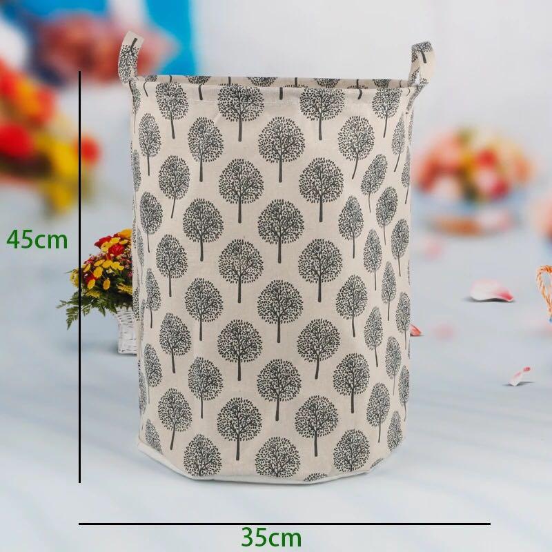 Foldable storage / Laundry cylinder-shaped bag, Furniture & Home Living ...