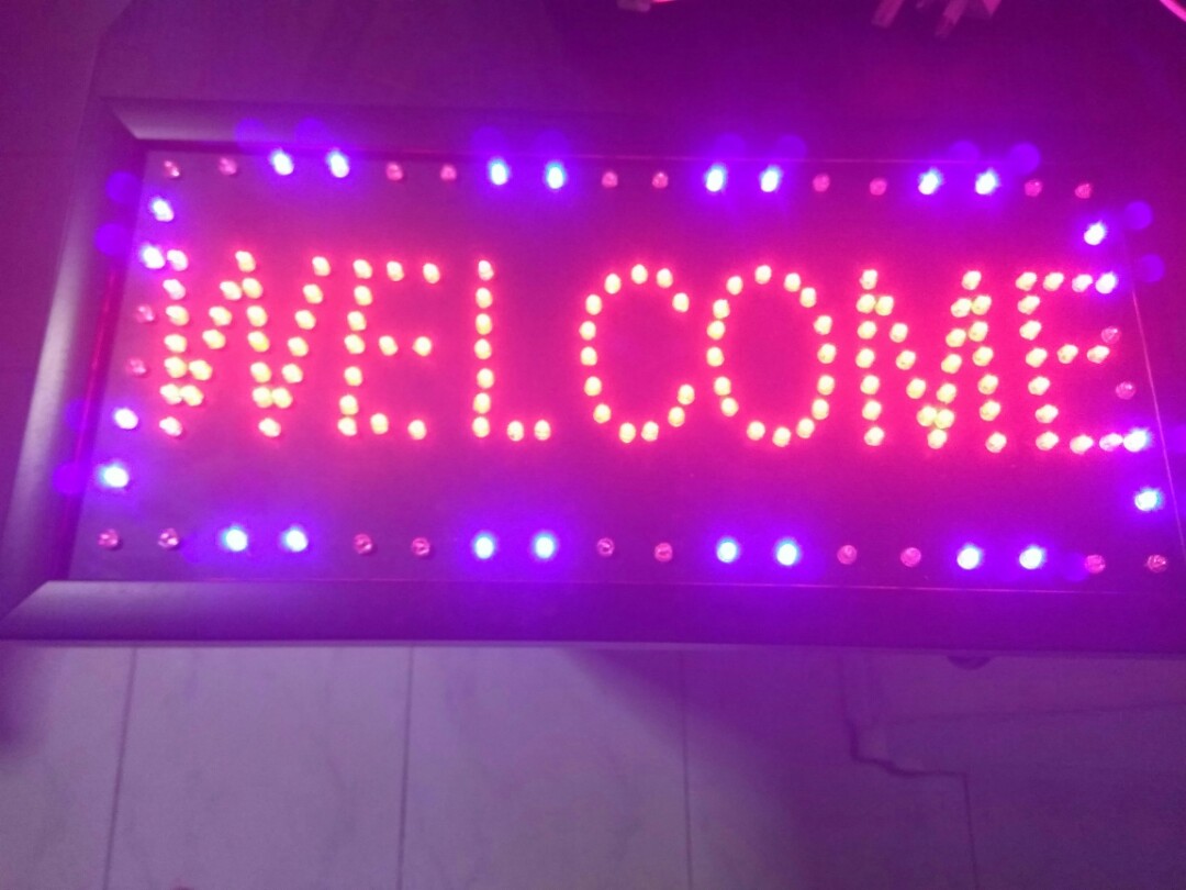 LED "WELCOME" (animated) signage, Everything Else on Carousell