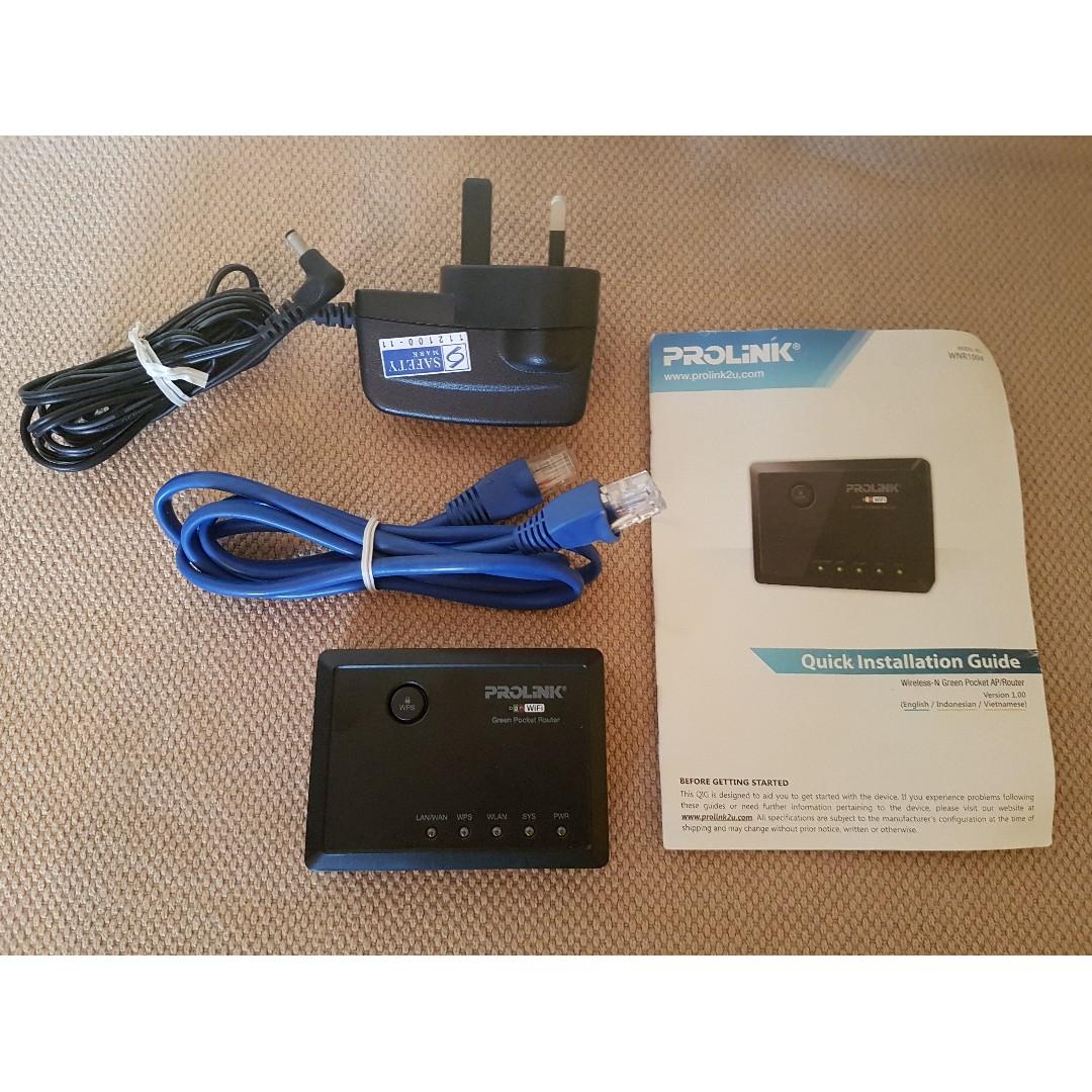 Prolink Wireless N Green Pocket Ap Router Wnr1004 Computers And Tech Parts And Accessories