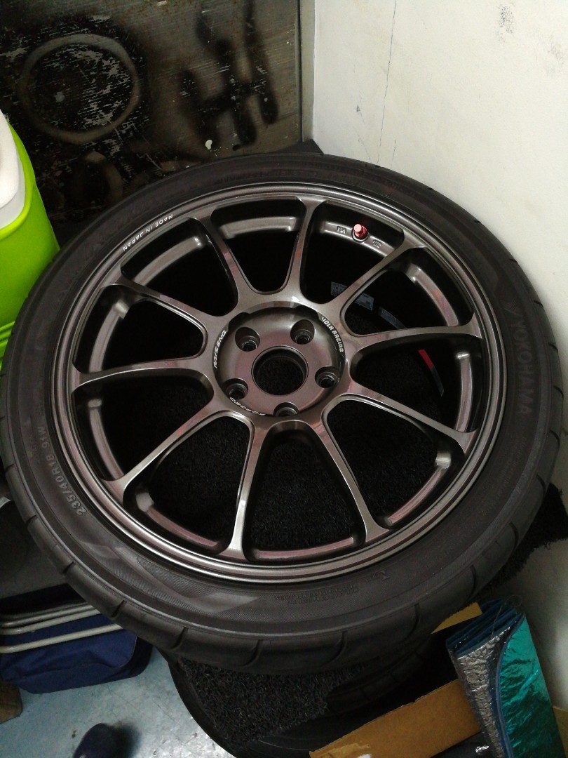 Rays ZE40 forged rims & tyres, Car Accessories, Tyres & Rims on Carousell