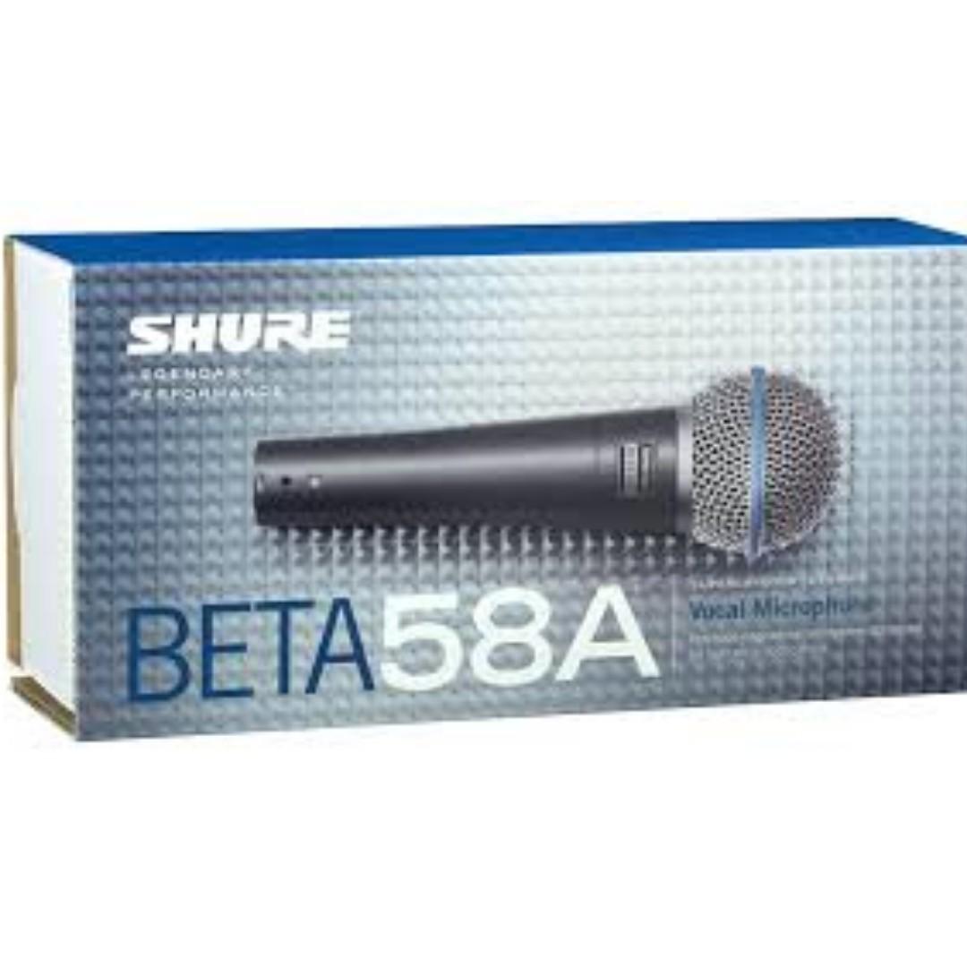 Shure- Beta 58A Vocal Microphone (Made in Mexico), Hobbies & Toys ...