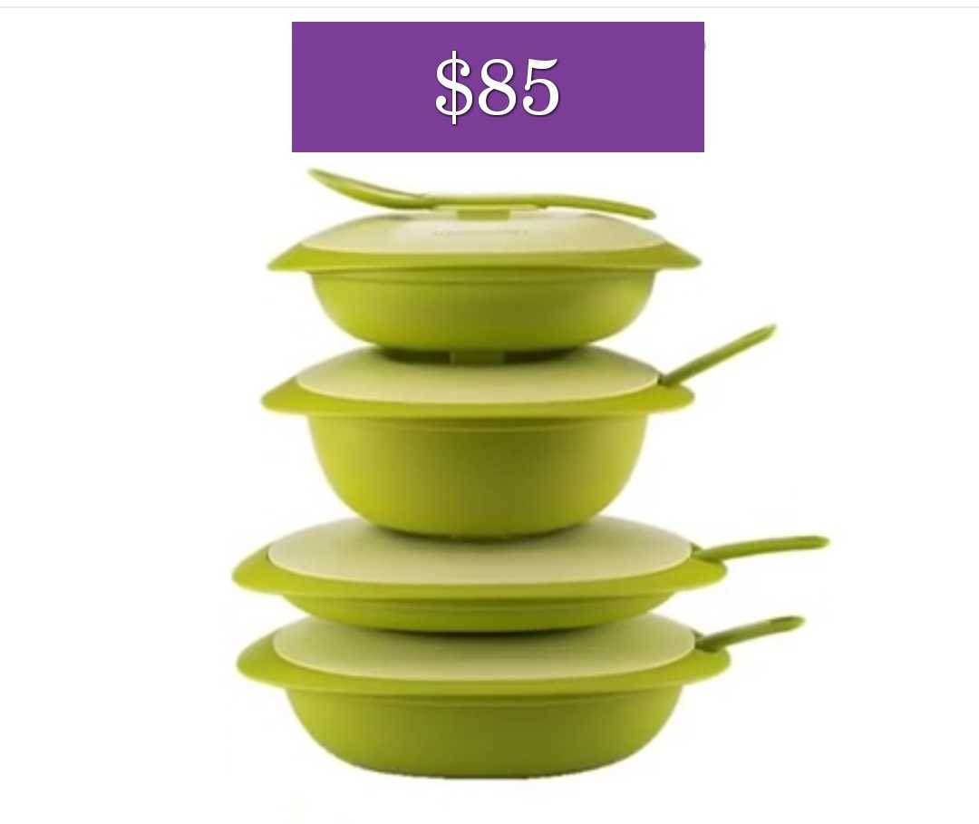 Tupperware Blossom Serving Set, Furniture & Home Living, Kitchenware ...