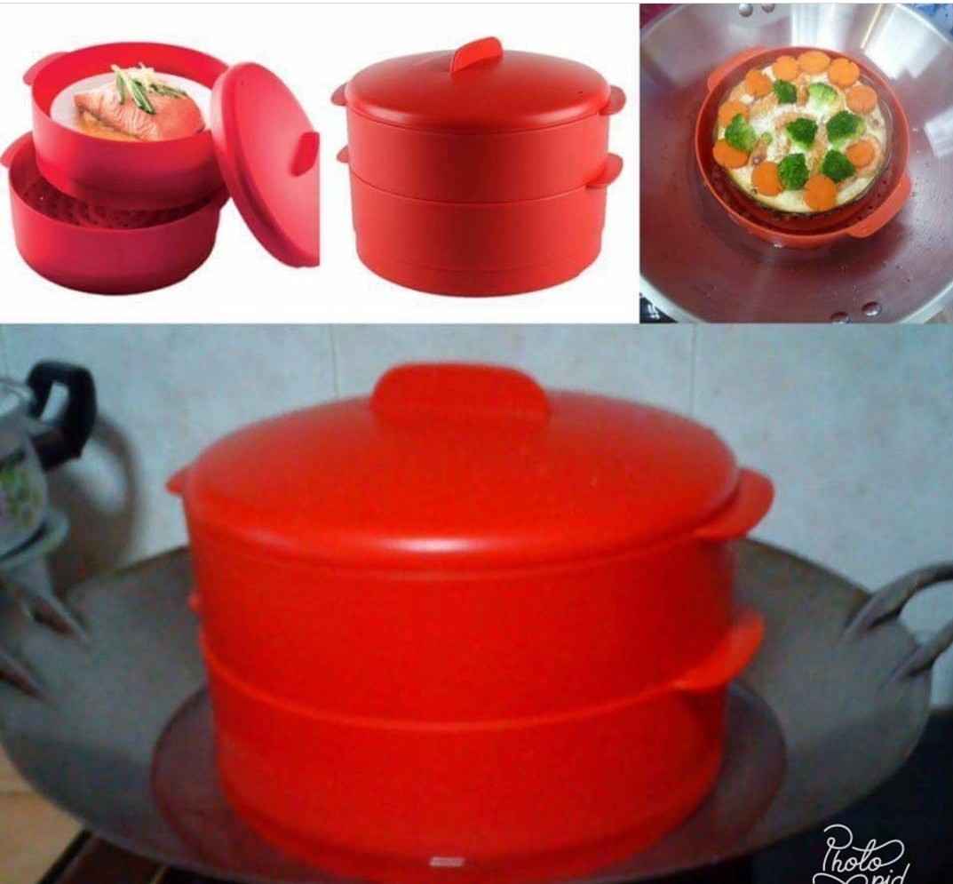 Tupperware Steam It (Red), Furniture & Home Living, Kitchenware ...
