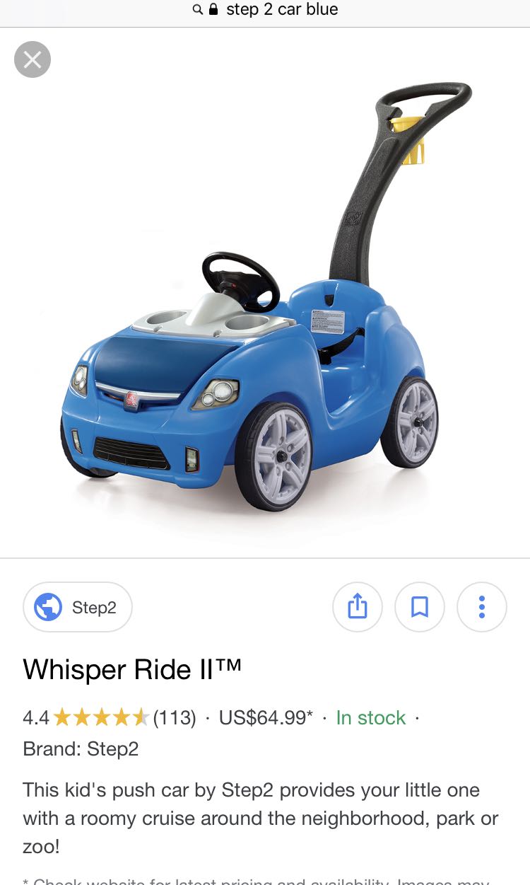 Whisper Car Step 2 Blue, Babies & Kids, Infant Playtime on Carousell