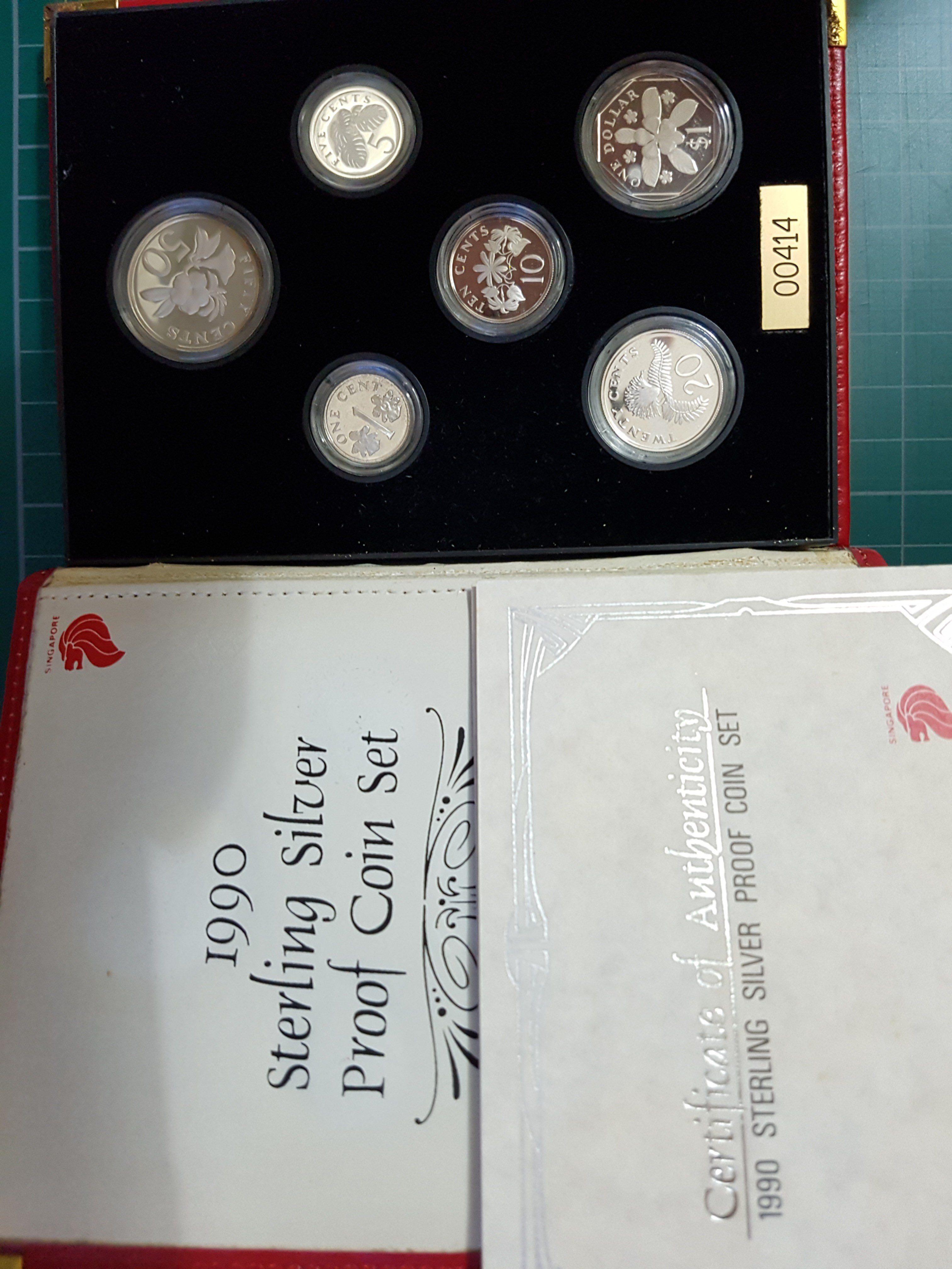 1990 Sterling silver proof coin set, Hobbies & Toys, Memorabilia ...