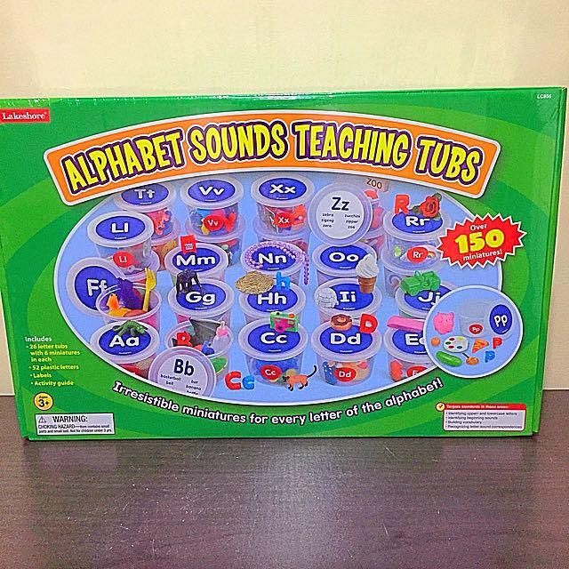 Alphabet Sounds Teaching Tubs Babies Kids Infant Playtime On Carousell