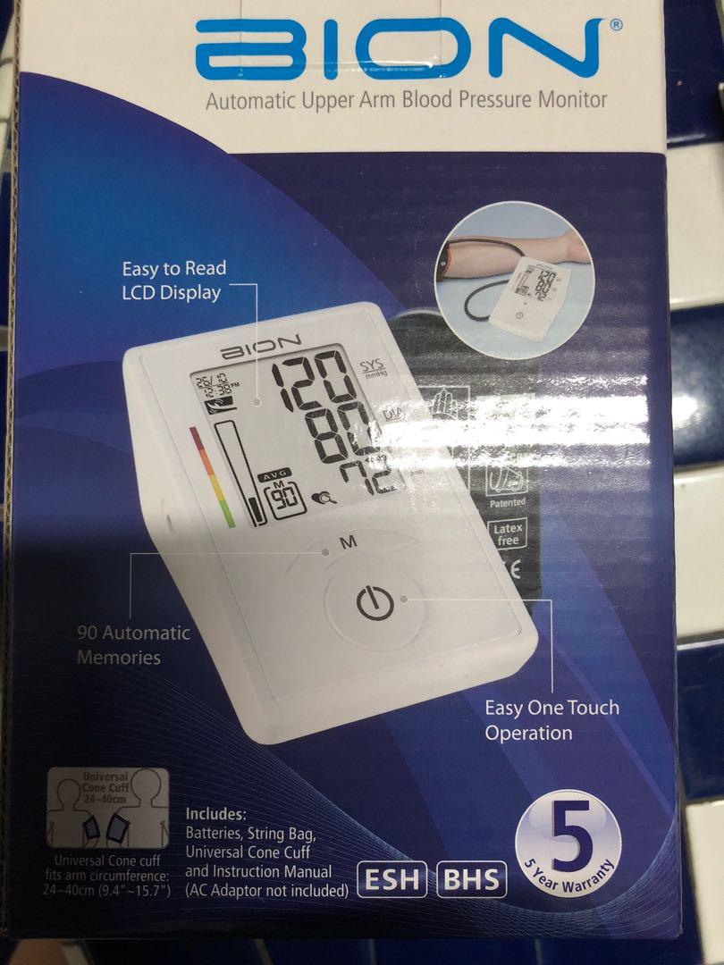 BION BLOOD PRESSURE MONITOR, Health & Nutrition, Health Monitors ...