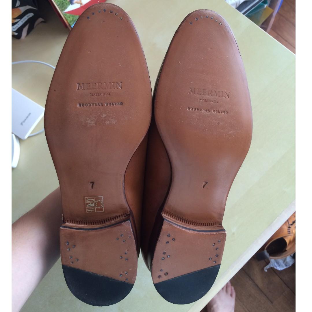 BNIB UK 7 Meermin Ron Last Whisky Shell Cordovan Loafers, Men's Fashion ...