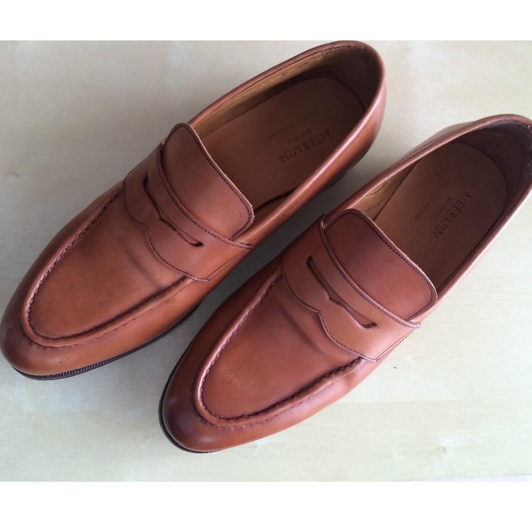 BNIB UK 7 Meermin Ron Last Whisky Shell Cordovan Loafers, Men's Fashion ...
