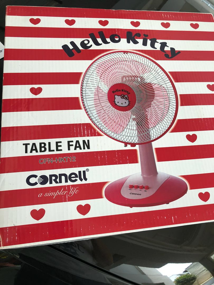Cornell Hello Kitty Table Fan, Furniture & Home Living, Lighting & Fans ...