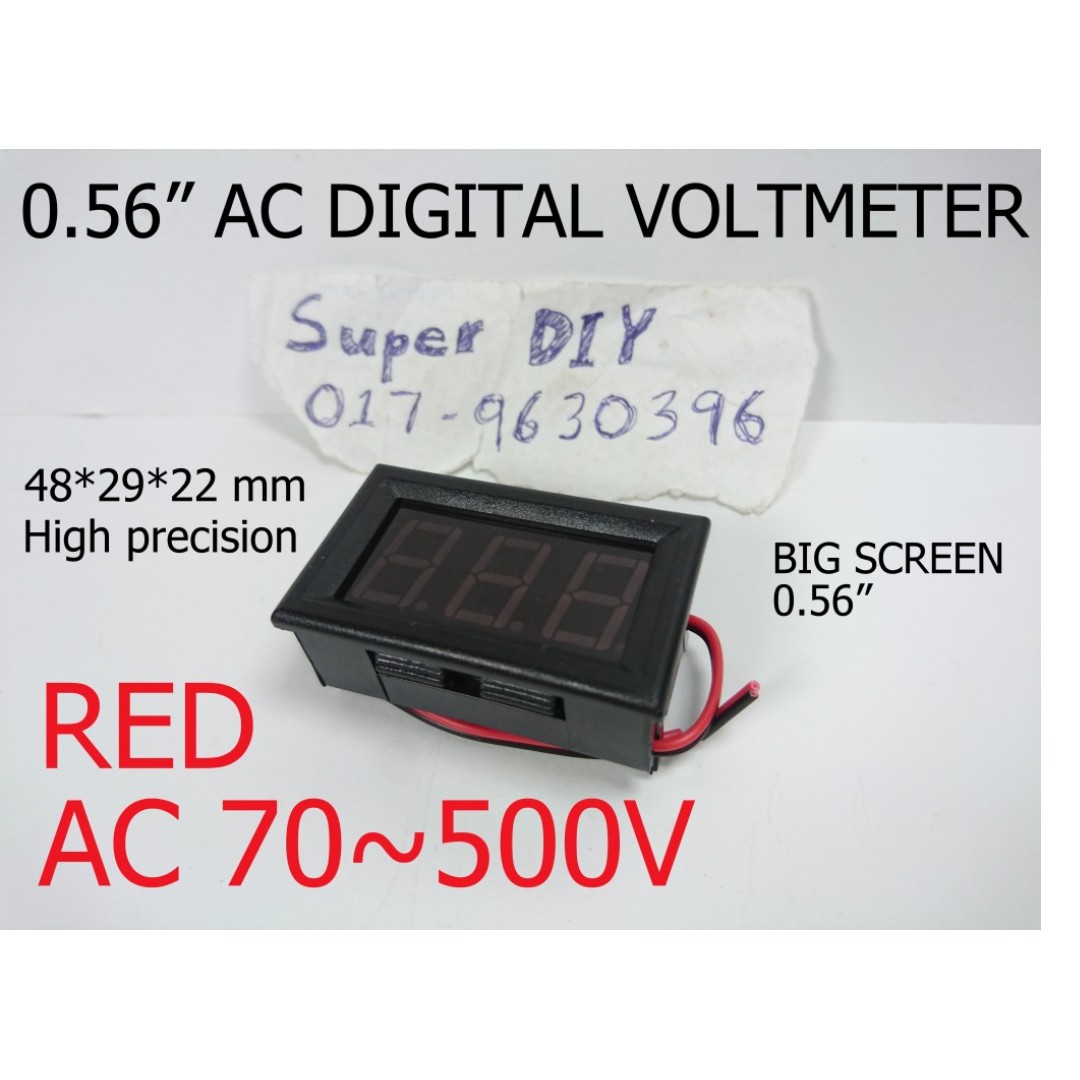 Digital LCD Voltmeter AC 220~240V tester 0.56"inch, Health & Nutrition ...