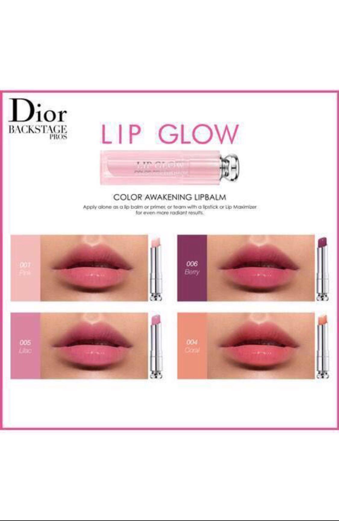 Dior Addict Lip Glow 5-piece Lipstick Sample Card, Beauty & Personal ...