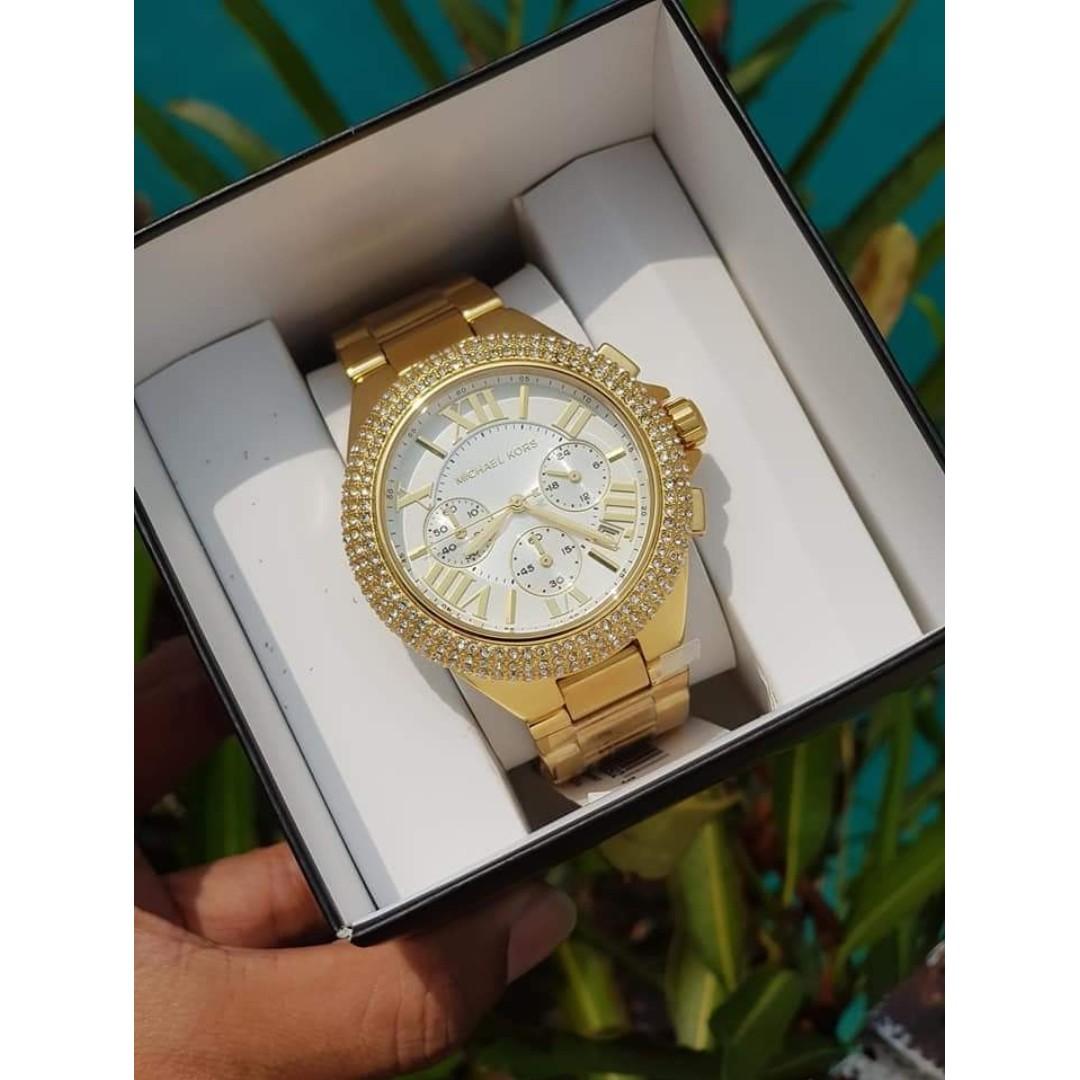 Michael Kors Camille Chronograph Gold-tone Women's Watch - MK5756 ...