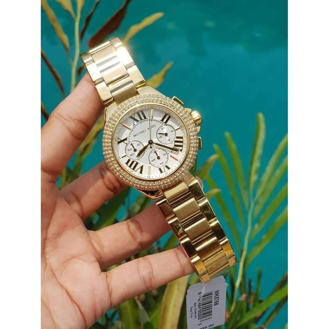 Michael Kors Camille Chronograph Gold-tone Women's Watch - MK5756 ...