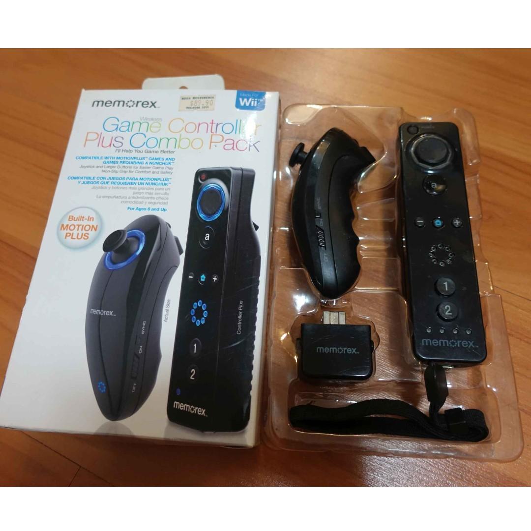 Nintendo Wii Controller Wiimote Nunchuck Motion Plus Memorex, Video ...