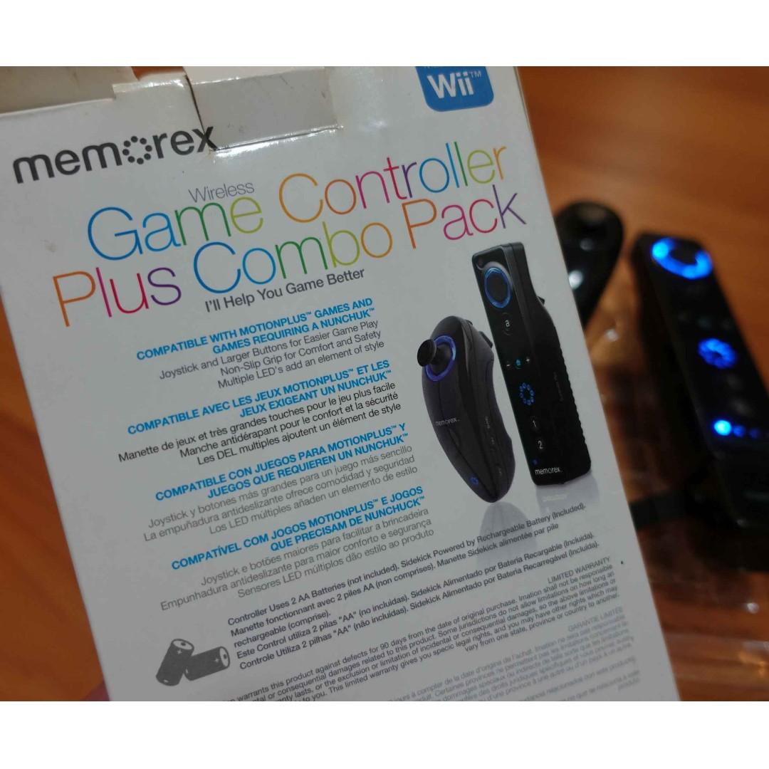 Nintendo Wii Controller Wiimote Nunchuck Motion Plus Memorex, Video ...