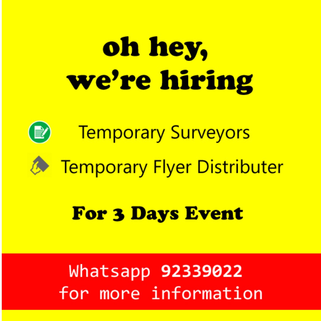 Surveyors / Flyer Distributor for Event, Jobs, Customer Service on ...