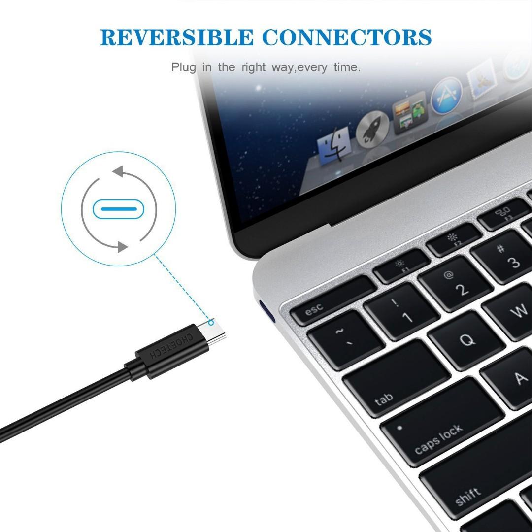 原裝 1米 3.3ft/1m USB Type C M to TypeC C2C Cable Switch PD 充電線, 手提電話, 電話及 ...