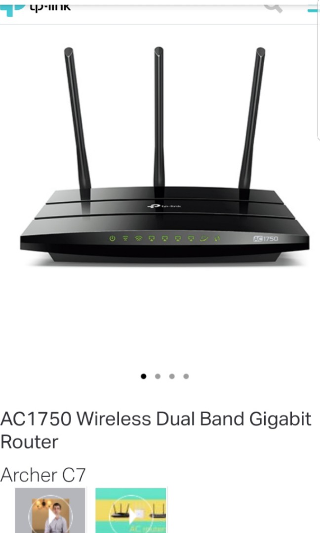 Archer C7 v2 AC1750 Router, Computers & Tech, Parts & Accessories ...