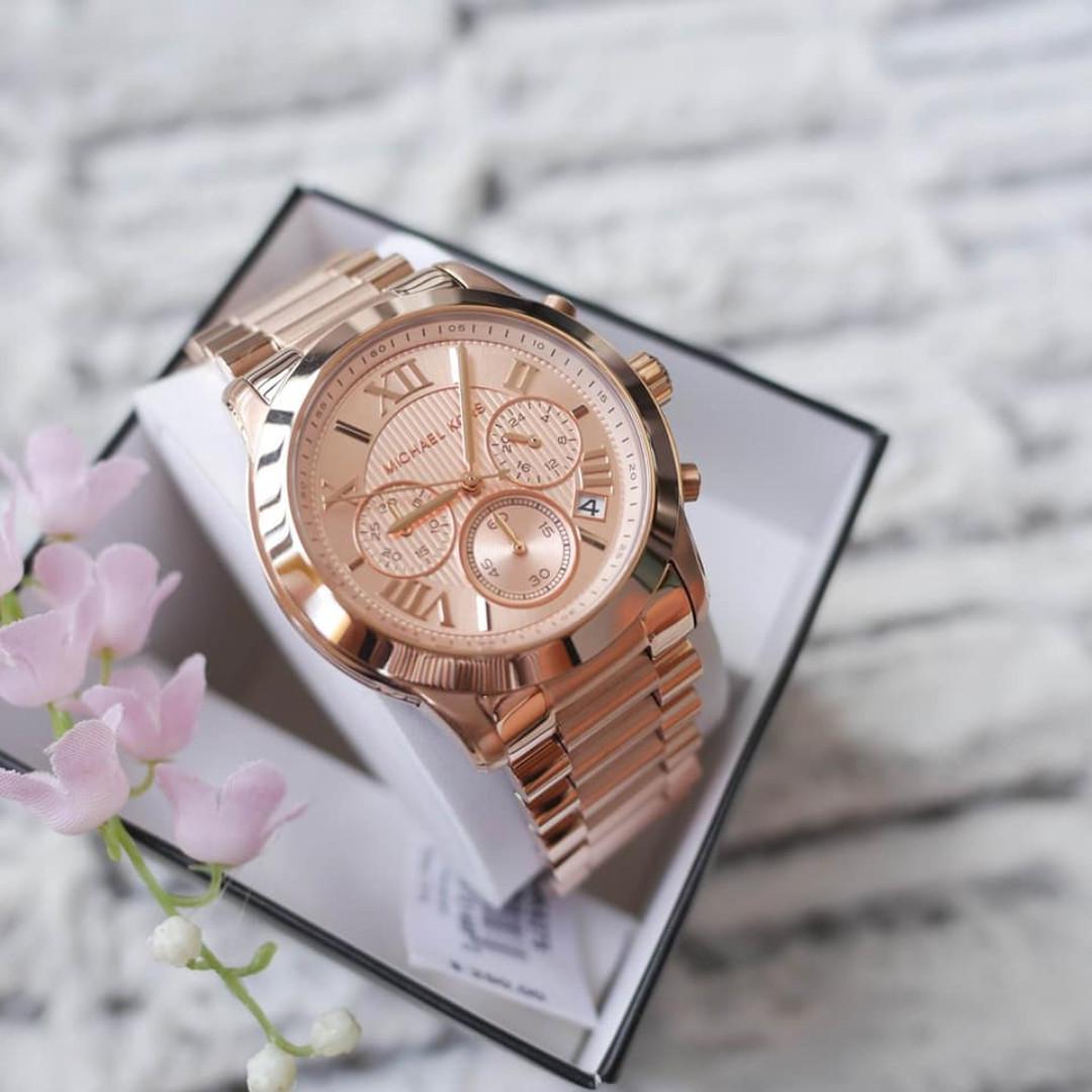 AUTHENTIC MICHAEL KORS COOPER ROSEGOLD TONE WATCH, Women's Fashion ...