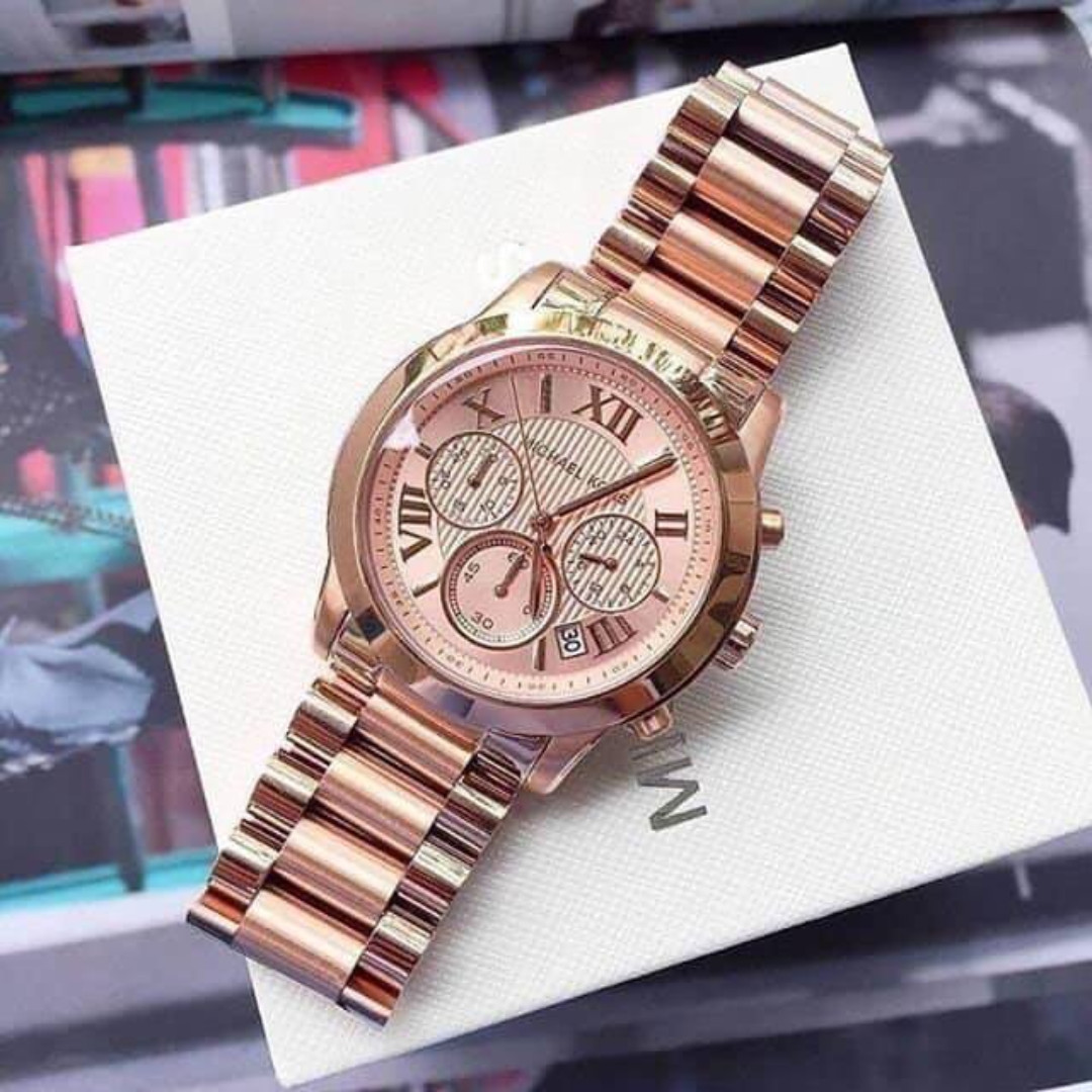 AUTHENTIC MICHAEL KORS COOPER ROSEGOLD TONE WATCH, Women's Fashion ...
