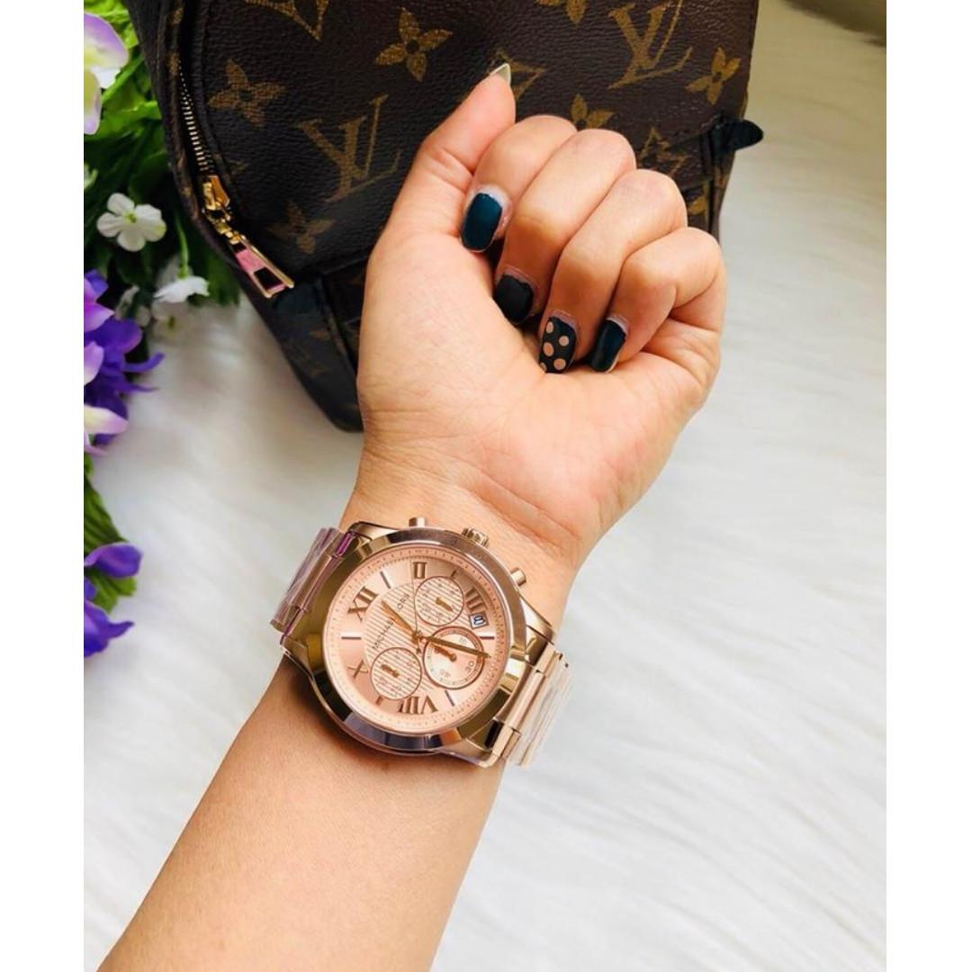 AUTHENTIC MICHAEL KORS COOPER ROSEGOLD TONE WATCH, Women's Fashion ...