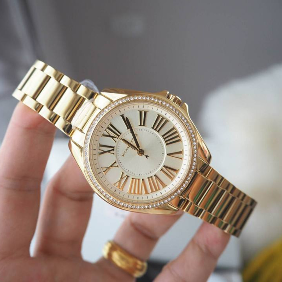 AUTHENTIC MICHAEL KORS KACIE GOLD TONE WATCH, Women's Fashion, Watches ...