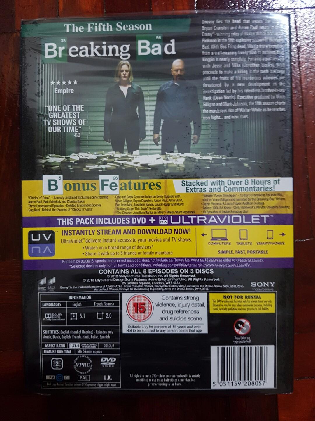 Breaking Bad - Season 5 [DVD], Hobbies & Toys, Music & Media, CDs ...