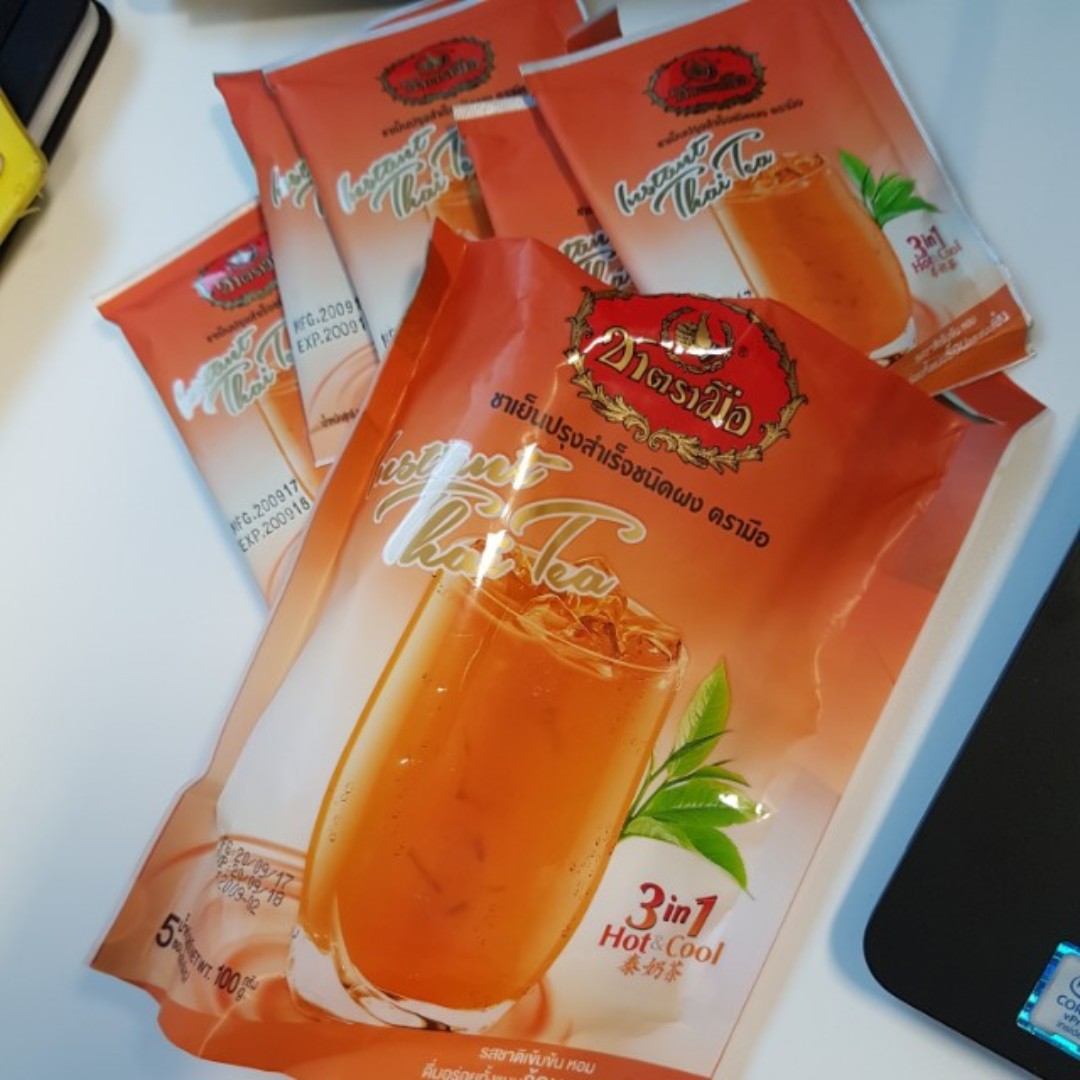 CHA TRA MUE 3-IN-1 SACHETS Original Thai Tea, Food & Drinks, Beverages ...