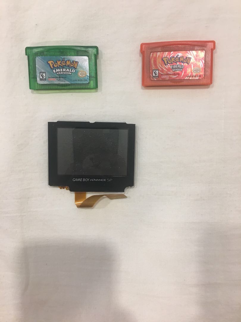 GameBoy Advance SP Screen + 2 Games, Video Gaming, Video Game Consoles ...