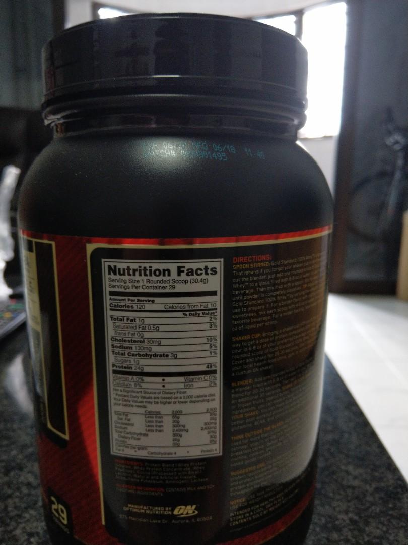 Gold Standard 100% Whey Protein Isolate Double Rich Chocolate, Food ...