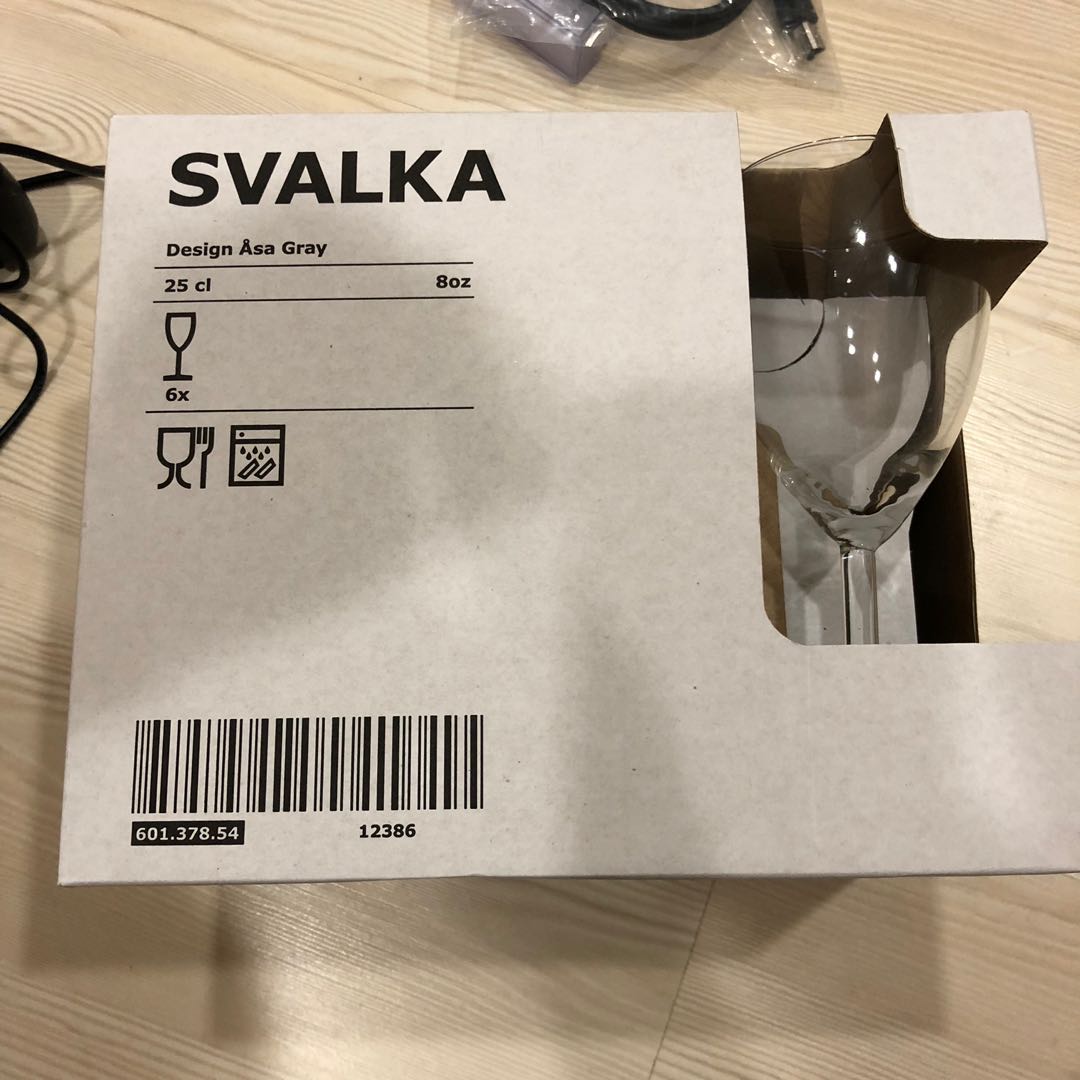 Ikea SVALKA Red wine glass clear glass 30 cl, Furniture & Home Living ...