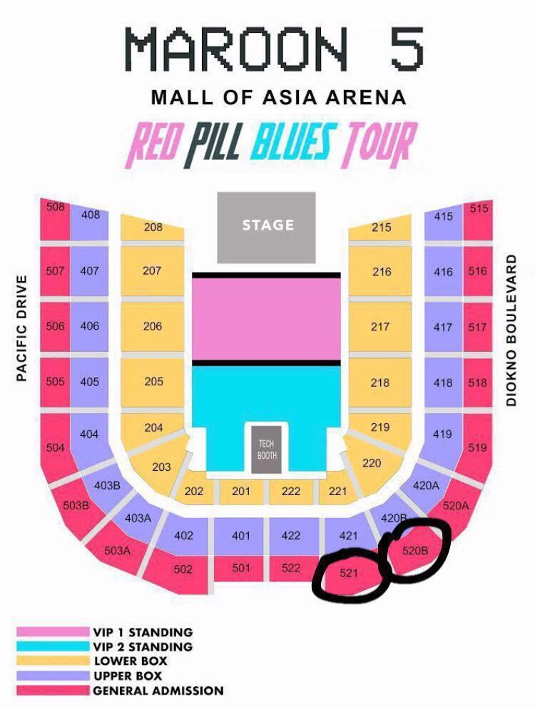 Maroon 5 Gen Ad (Good Seats), Tickets & Vouchers, Event Tickets on ...