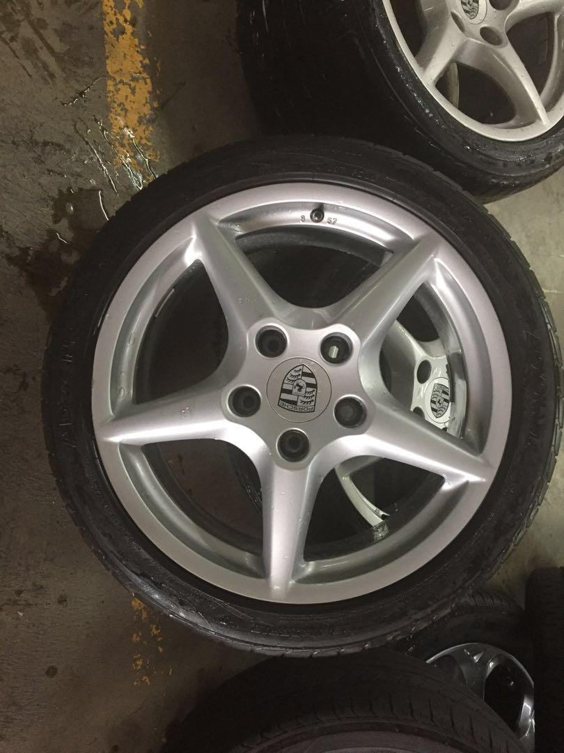 Original Porsche Rims, Car Accessories, Tyres & Rims on Carousell
