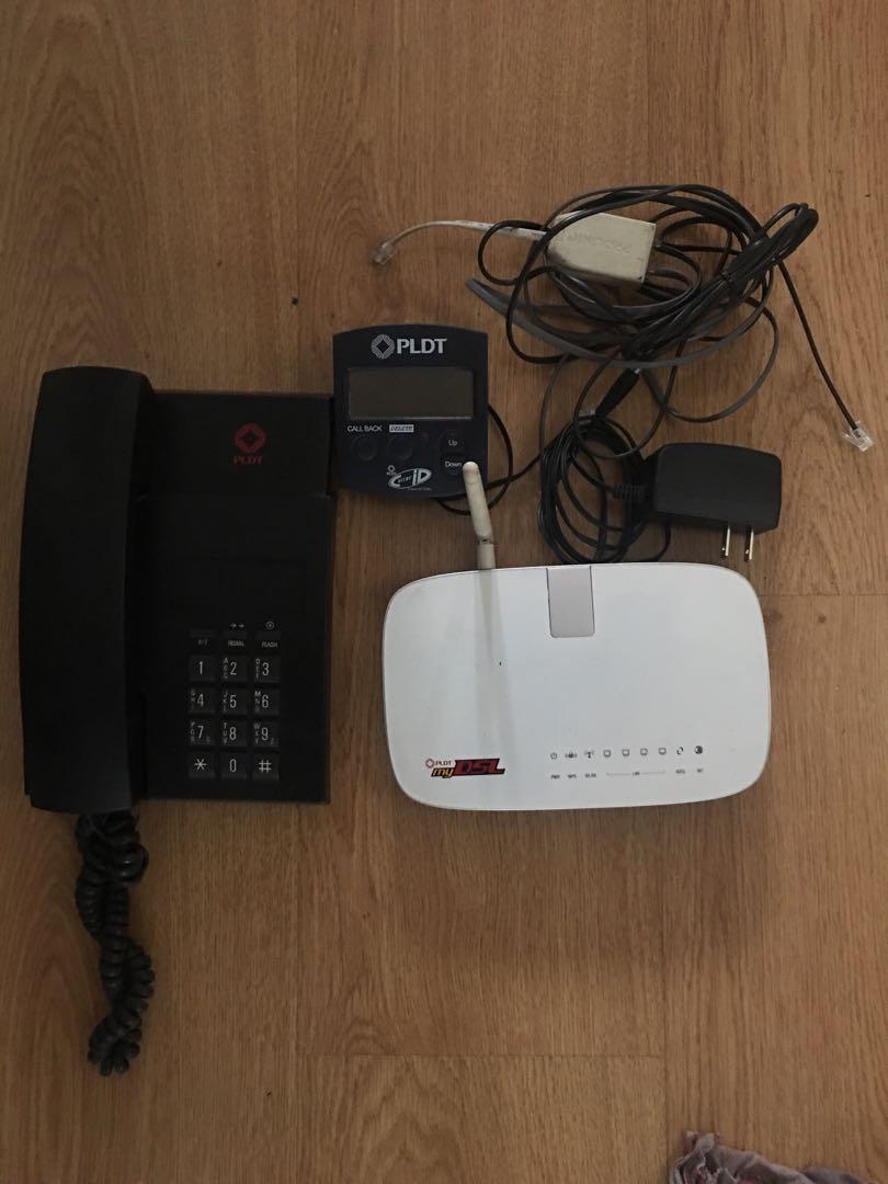 PLDT MyDSL Modem Router, Landline, Caller ID, Computers & Tech, Parts ...
