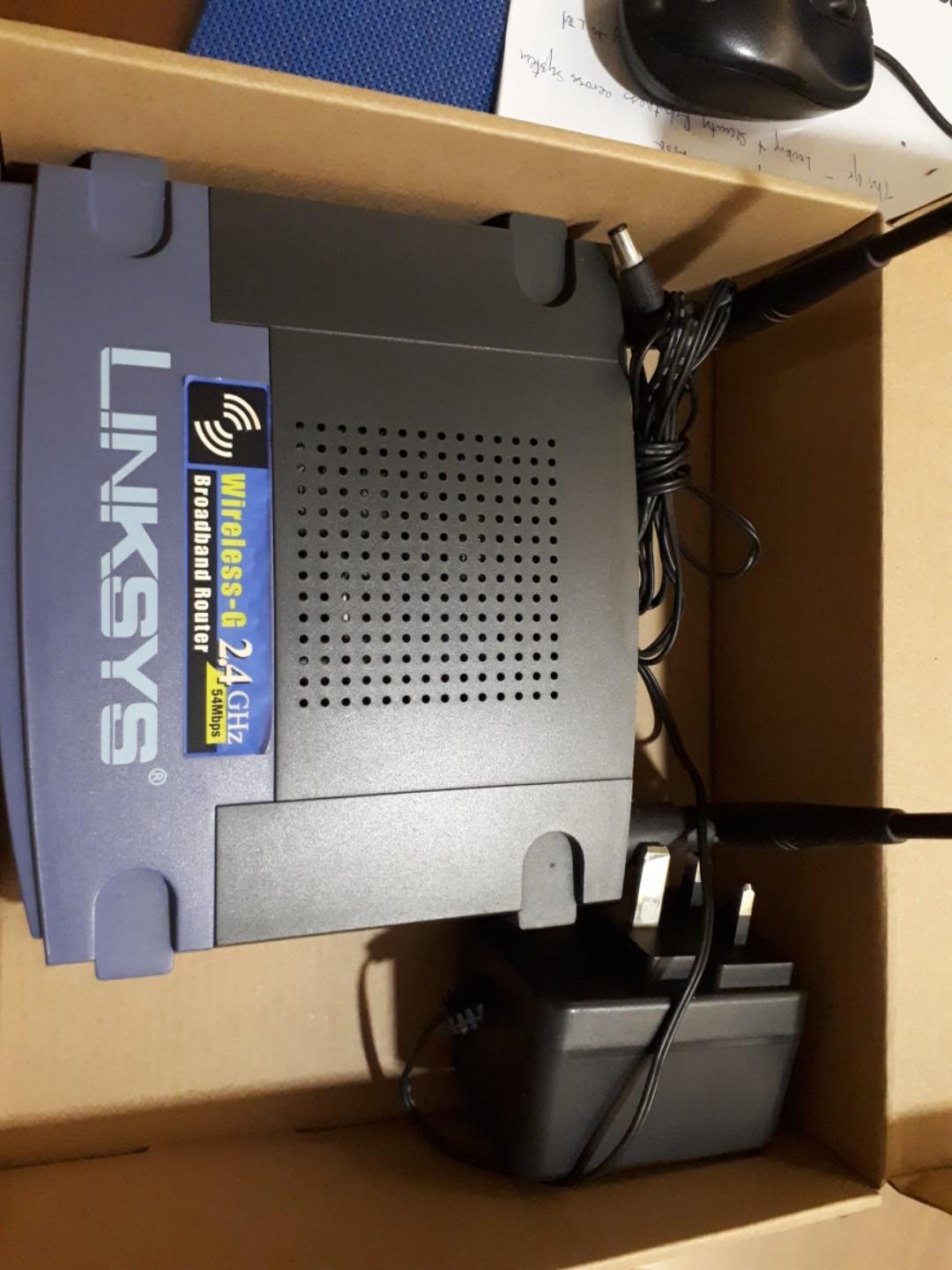 Used linksys wireless-g 2.4 ghz 54mps broadband router, Computers ...
