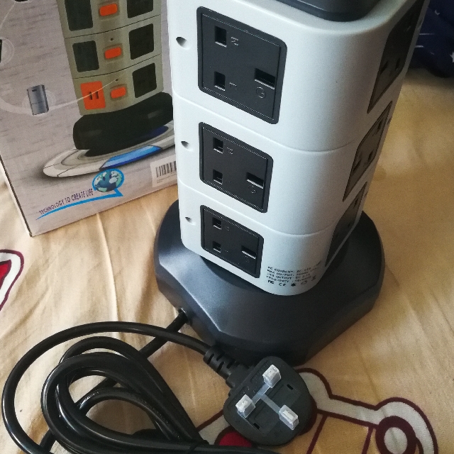 Vertical Multi-Socket, TV & Home Appliances, Electrical, Adaptors ...